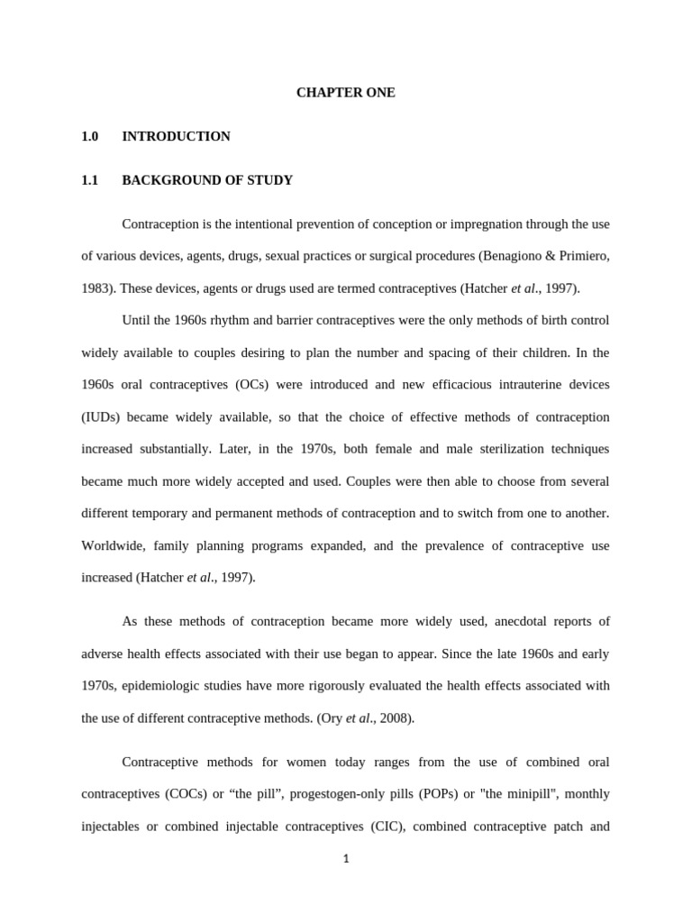 Boluwatife Chapters 1-5 | PDF | Combined Oral Contraceptive Pill | Birth Control