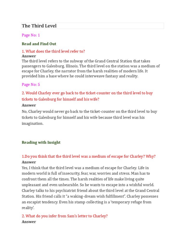 The Third Level | PDF