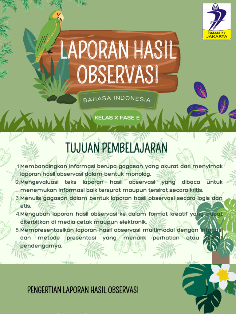 Materi Laporan Hasil Observasi | PDF