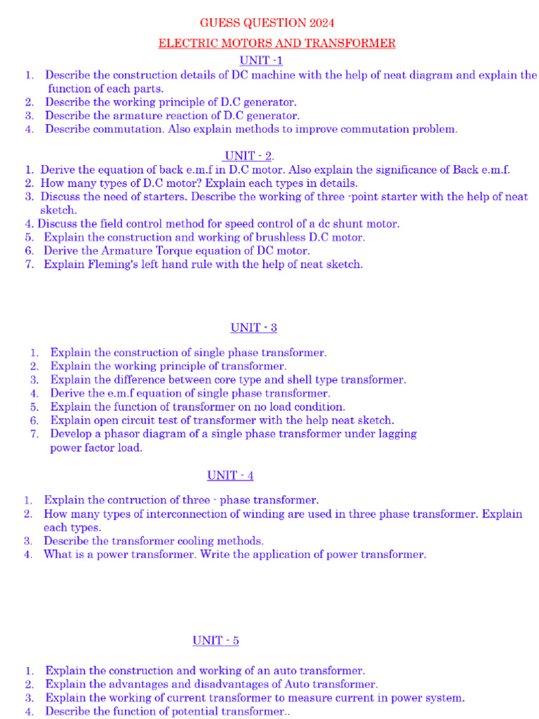 Machine Guess 2024 (Odd) Exam Dec 2024 | PDF