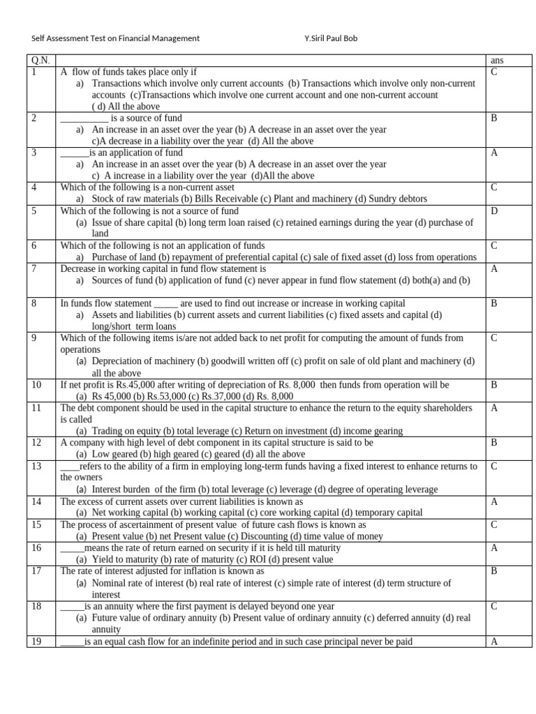 Practise set - FM-2 | PDF | Present Value | Capital Structure