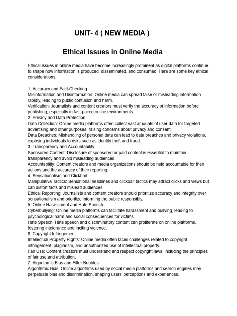 Unit- 4 ( New Media ) | PDF | Information And Communications Technology ...