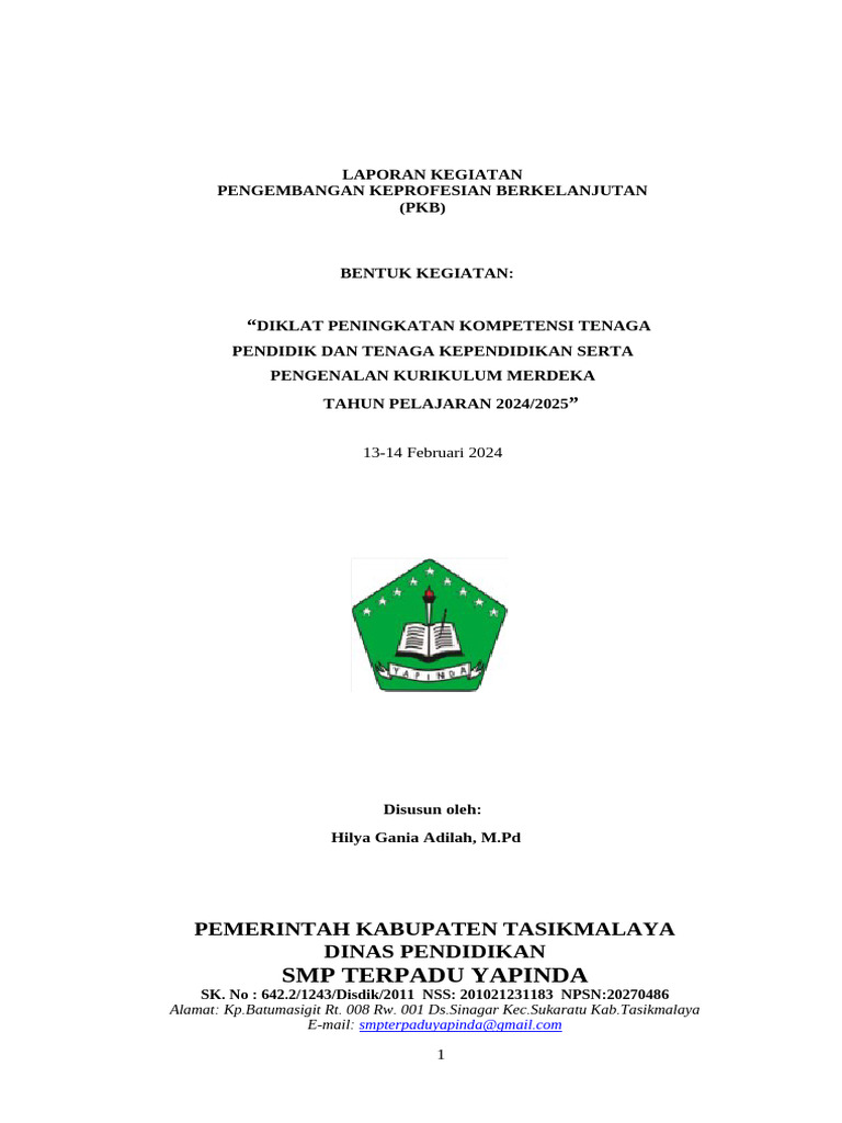 Laporan Kegiatan PKB | PDF