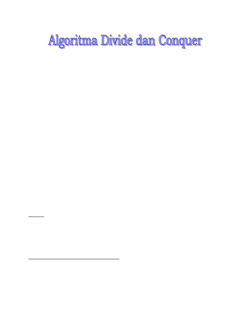Divide Conquer | PDF