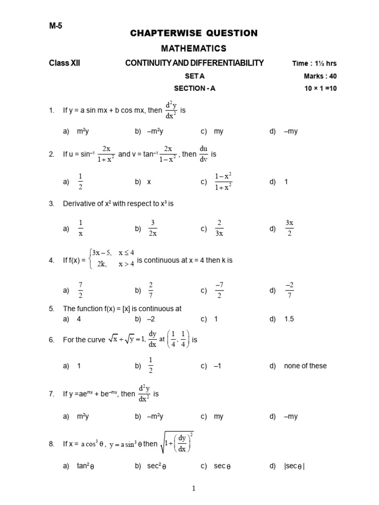 Continuity and Differentiability | PDF | Function (Mathematics) | Abstract Algebra