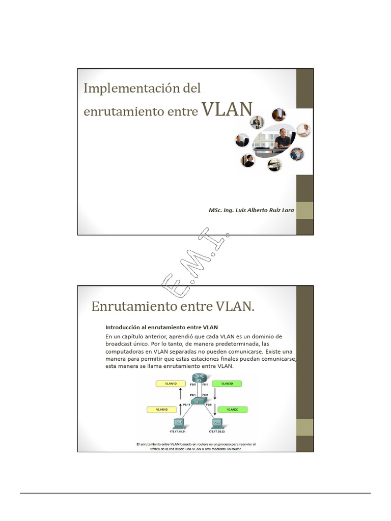 capitulo 6 Enrutamiento entre VLAN [Modo de compatibilidad] | PDF | Enrutador (Computación ...