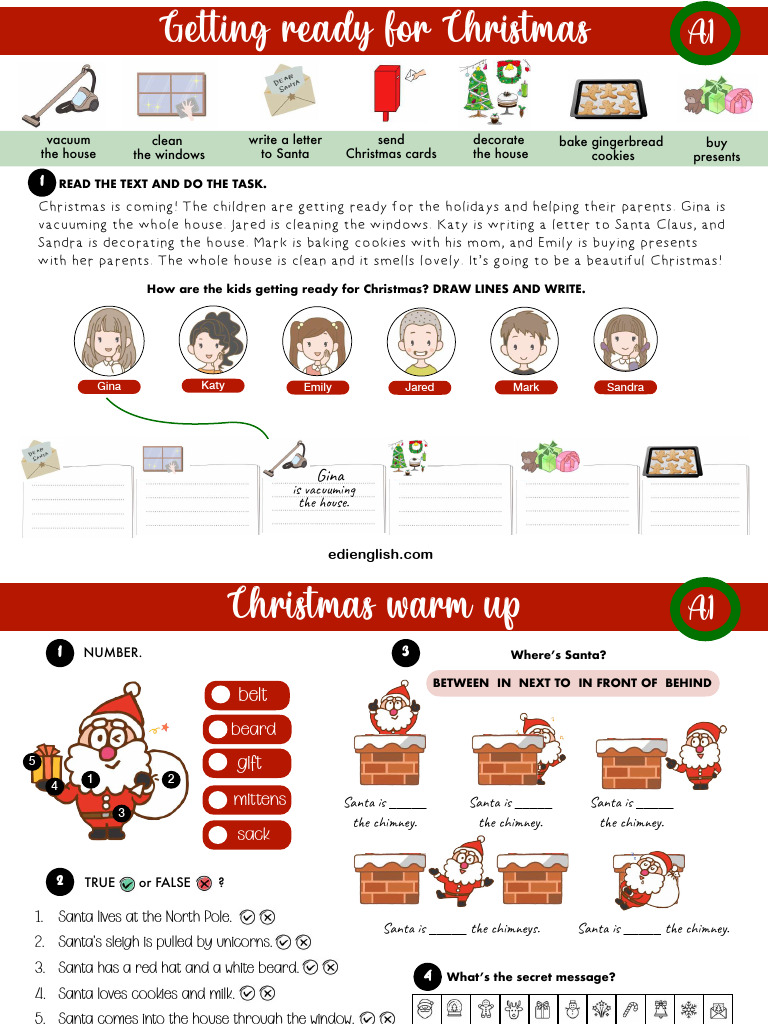 Christmas Mix A1-B2 | PDF | Santa Claus | Christmas