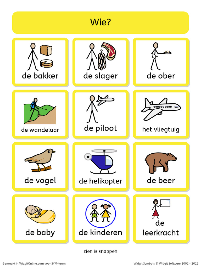 Zien Is Snappen Wie Doet Wat Woordkaarten | PDF