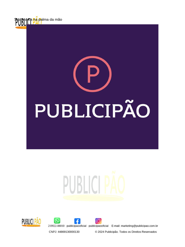 Modelo de Folha Publicipao em Branco | PDF