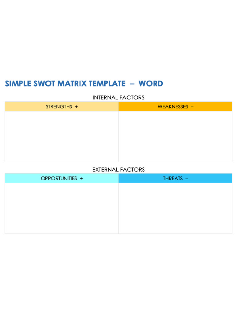 IC-Simple-SWOT-Matrix-Template-8629_WORD | PDF