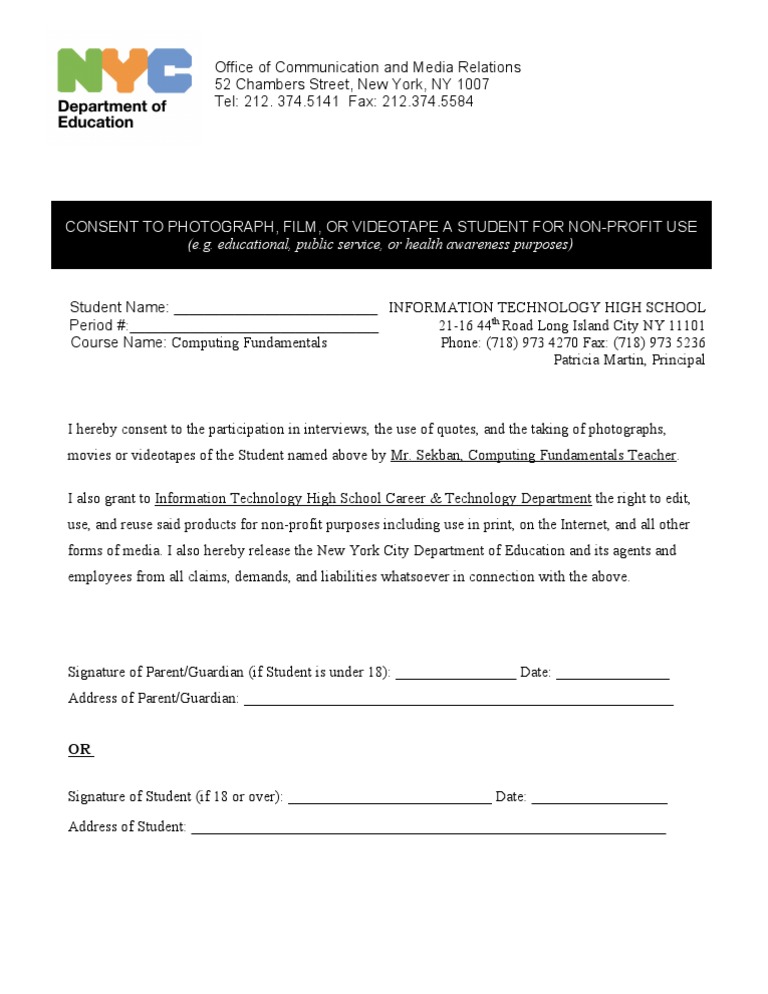 Consent Form Media | PDF | Career & Growth