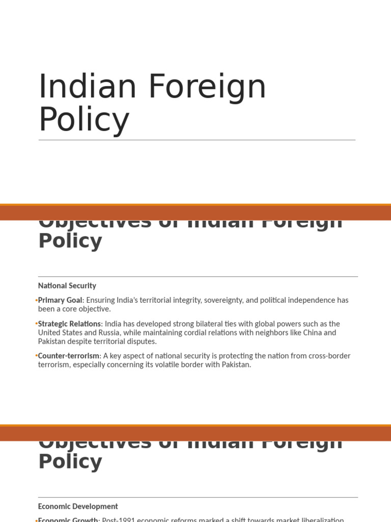 Indian Foreign Policy | PDF | South Asia | Government