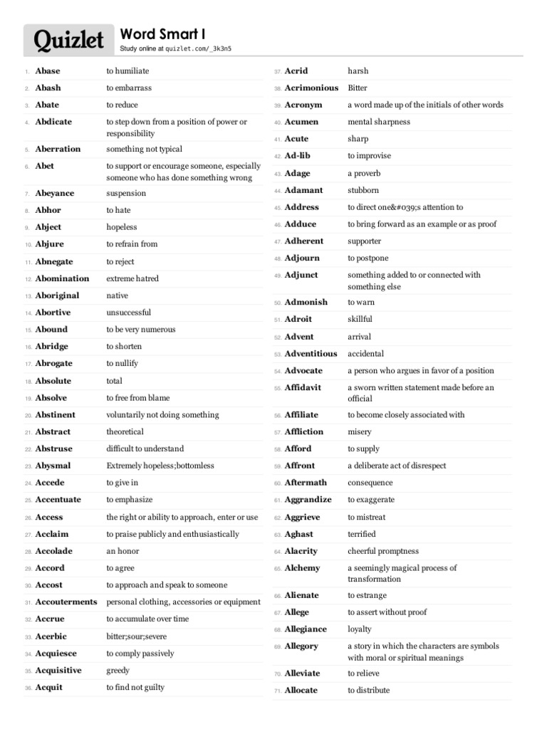 Word Smart 1 and 2 1600 Words | PDF