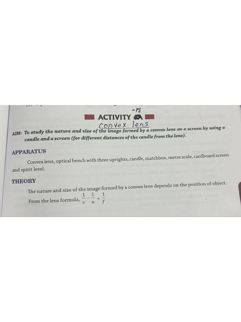 Convex Lens - Image Formation | PDF