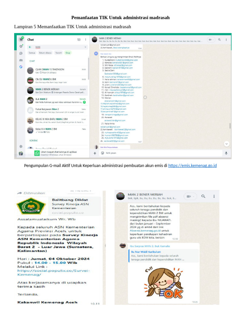 Pemanfaatan TIK Untuk Administrasi Madrasah | PDF