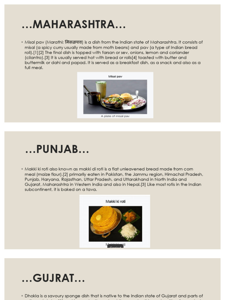 Indian Regional Dishes Overview | PDF