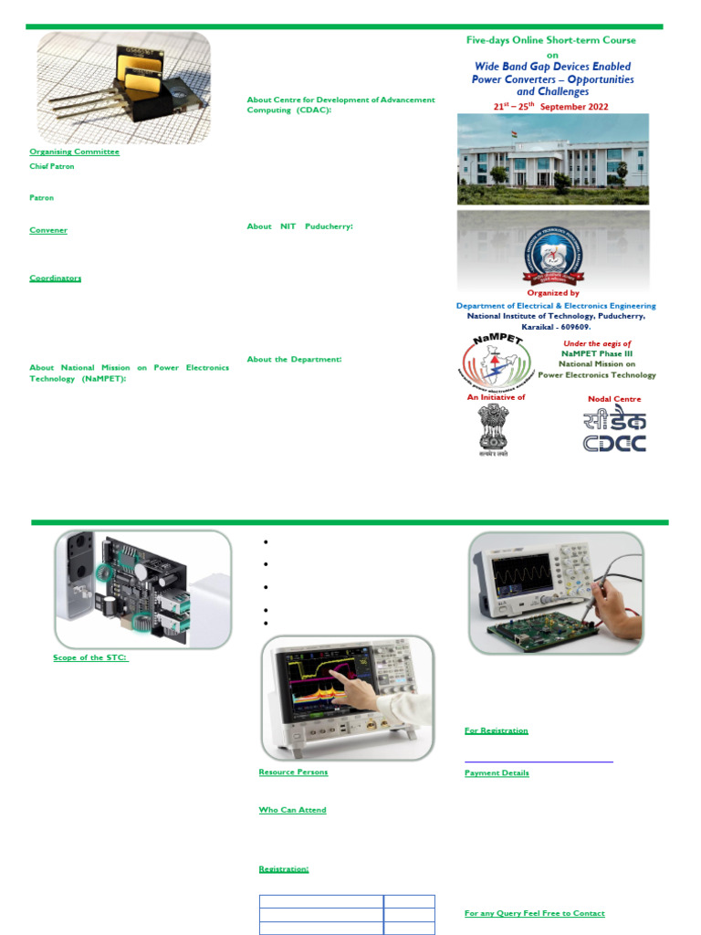 Brochure_speaker_details_STC_WBG_NITPY | PDF | Electricity | Semiconductors