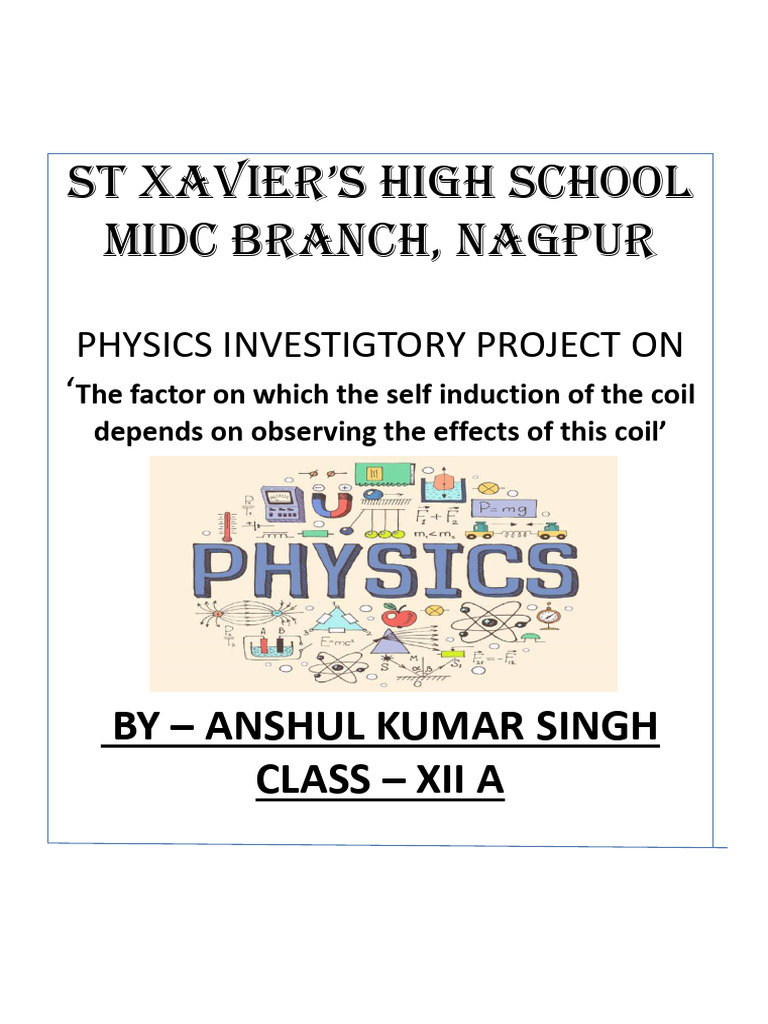 Physics Investigatory Project | PDF | Inductor | Inductance