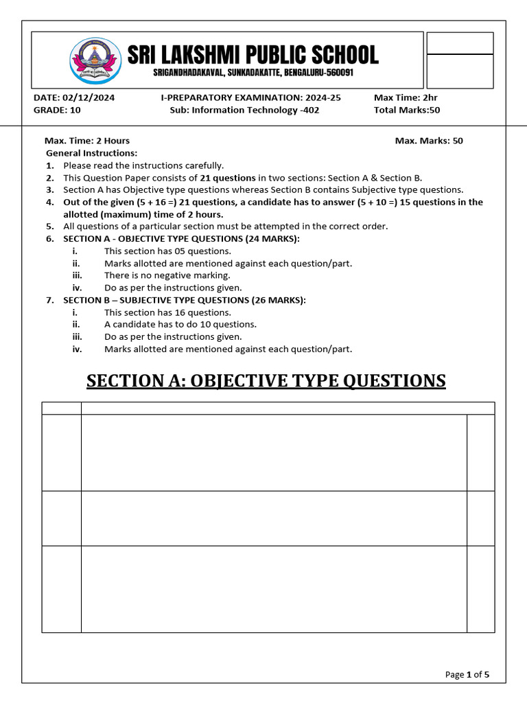 It 402 I Prep Pdf Computing Data Management