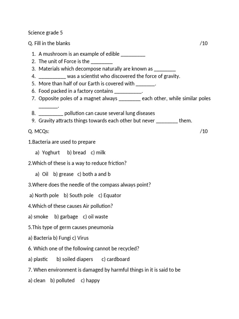 grade 5 sci | PDF | Magnet | Force