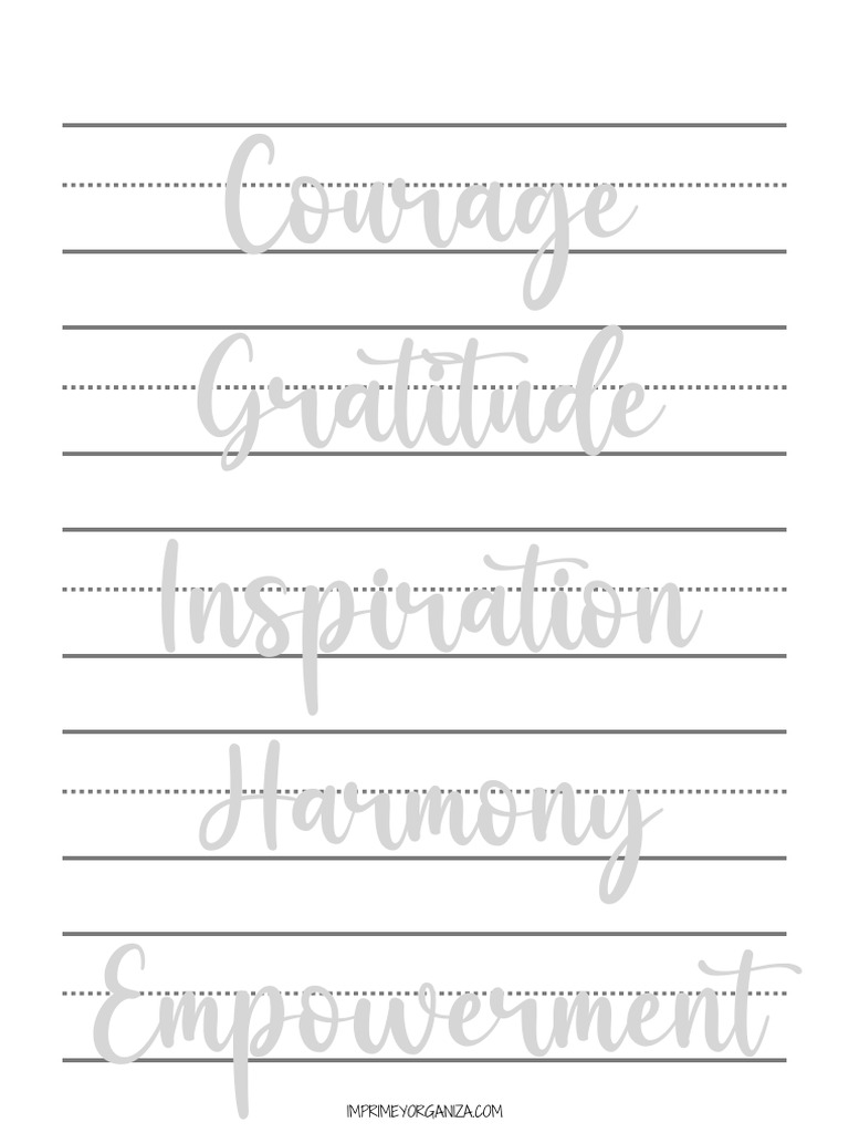 Lettering Inspirational Words | PDF
