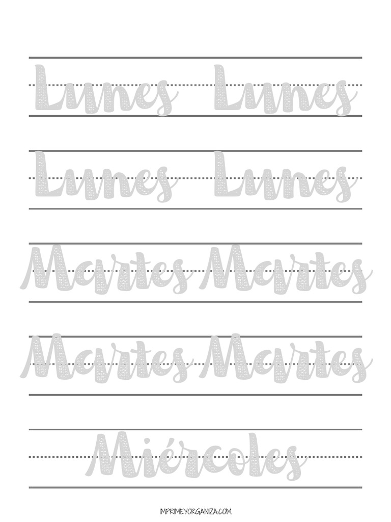 Lettering Semana | PDF