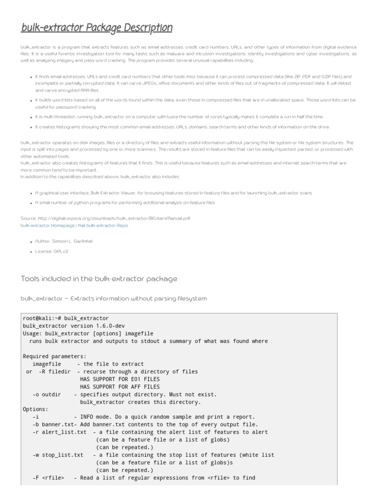 Forensics - 22. Bulk-Extractor | PDF | Zip (File Format) | Computer File