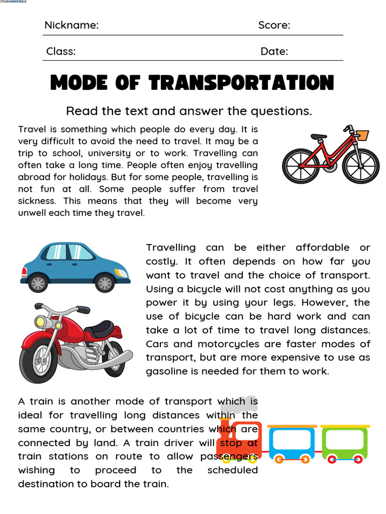 modeof transportation | PDF