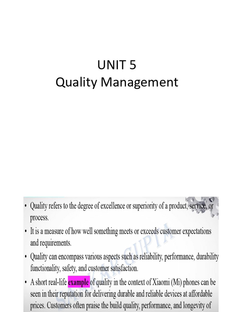 UNIT 5-1 | PDF | Six Sigma | Business
