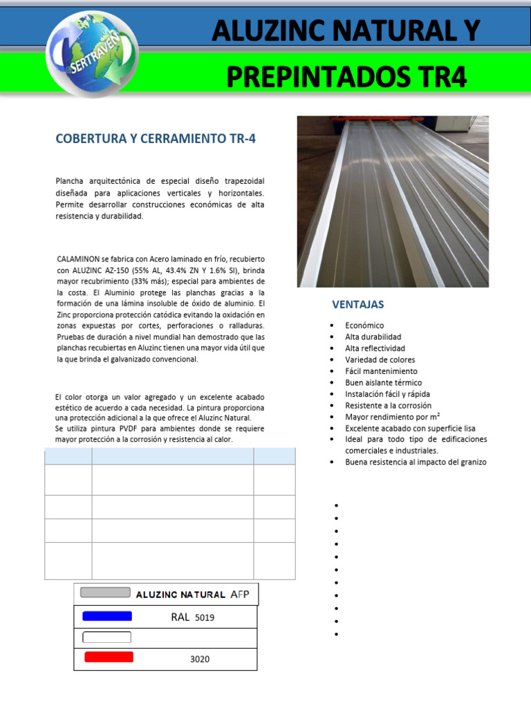 Ficha Tecnica TR4 | PDF | Pintar | Aluminio