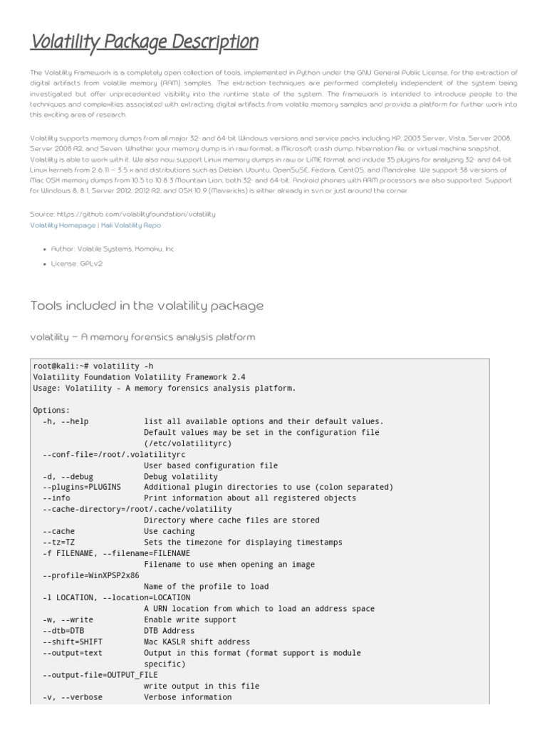 Volatility Framework Overview | PDF | Windows Registry | Linux