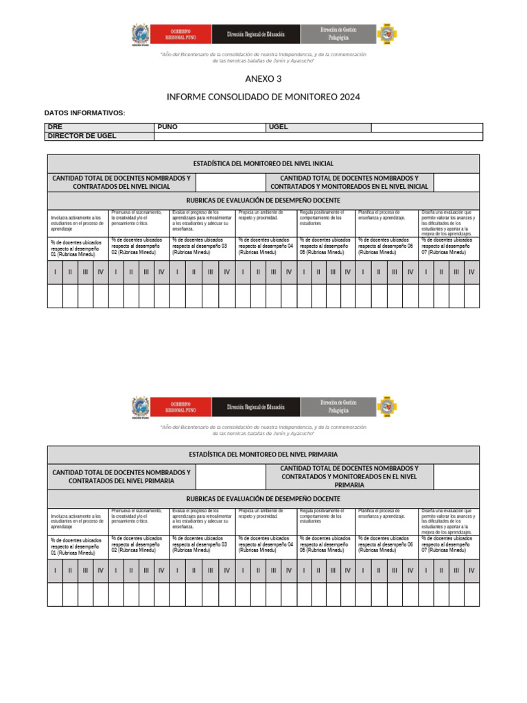 ANEXO 3 | PDF | Enseñando | Evaluación