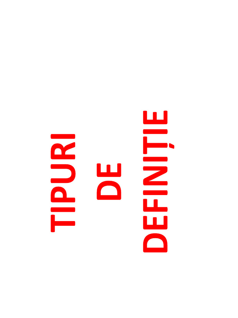 Logica (Tipuri de Definitii) | PDF