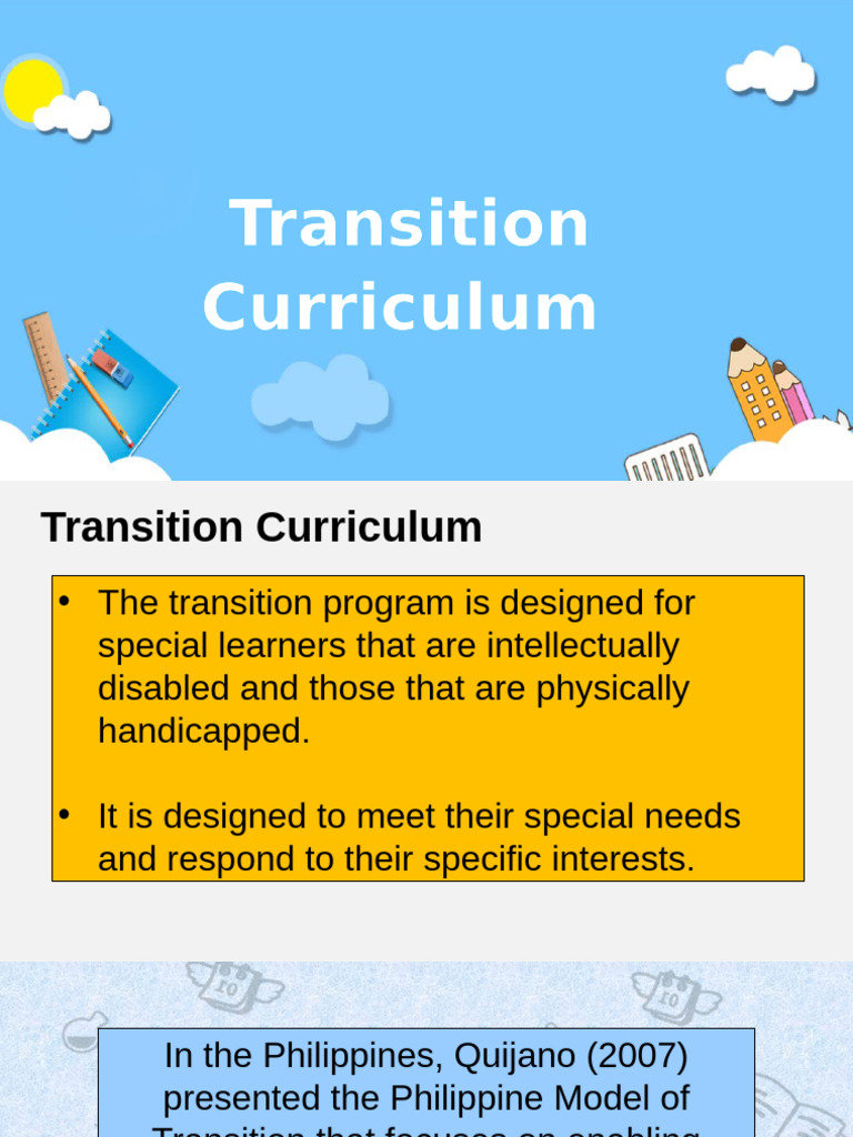 G4 I TransitionCurriculum | PDF | Curriculum | Behavior Modification
