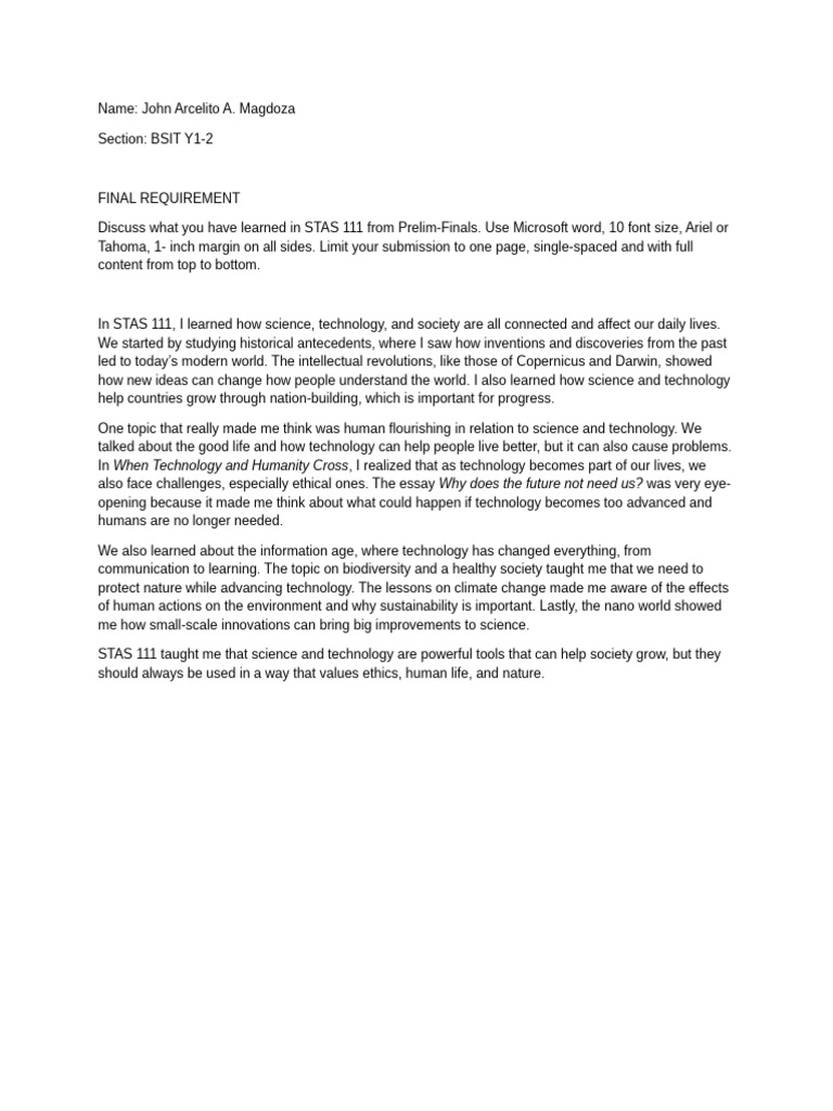 John Arcelito A. Magdoza | PDF