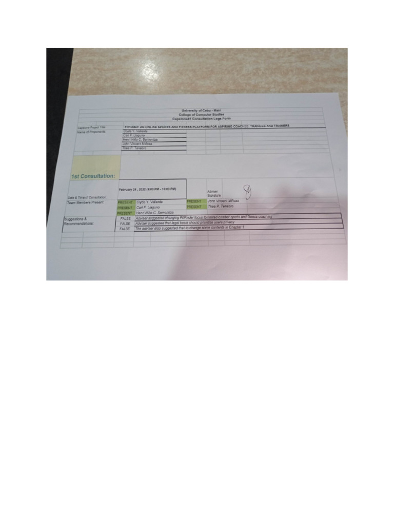 Consultation Logs | PDF