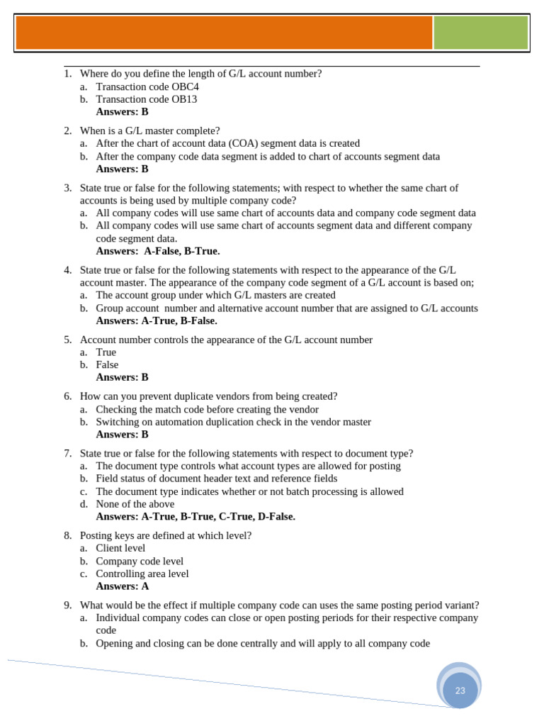 SAP_FI_INTERVIEW_PREPARATION_MULTIPLE_CH | PDF | Computing | Software