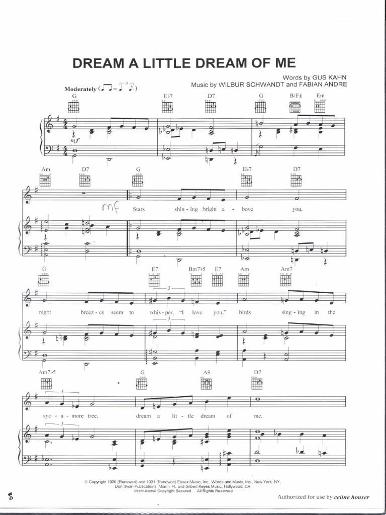 Dream A Little Dream of Me | PDF