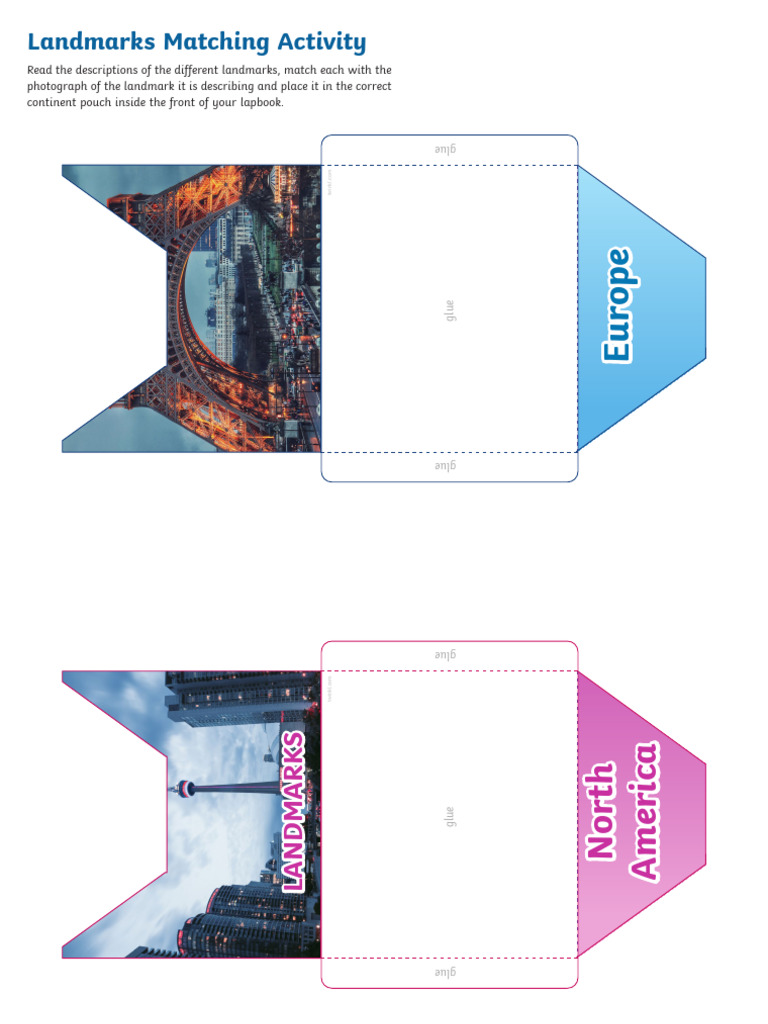 Landmarks Matching Activity | PDF