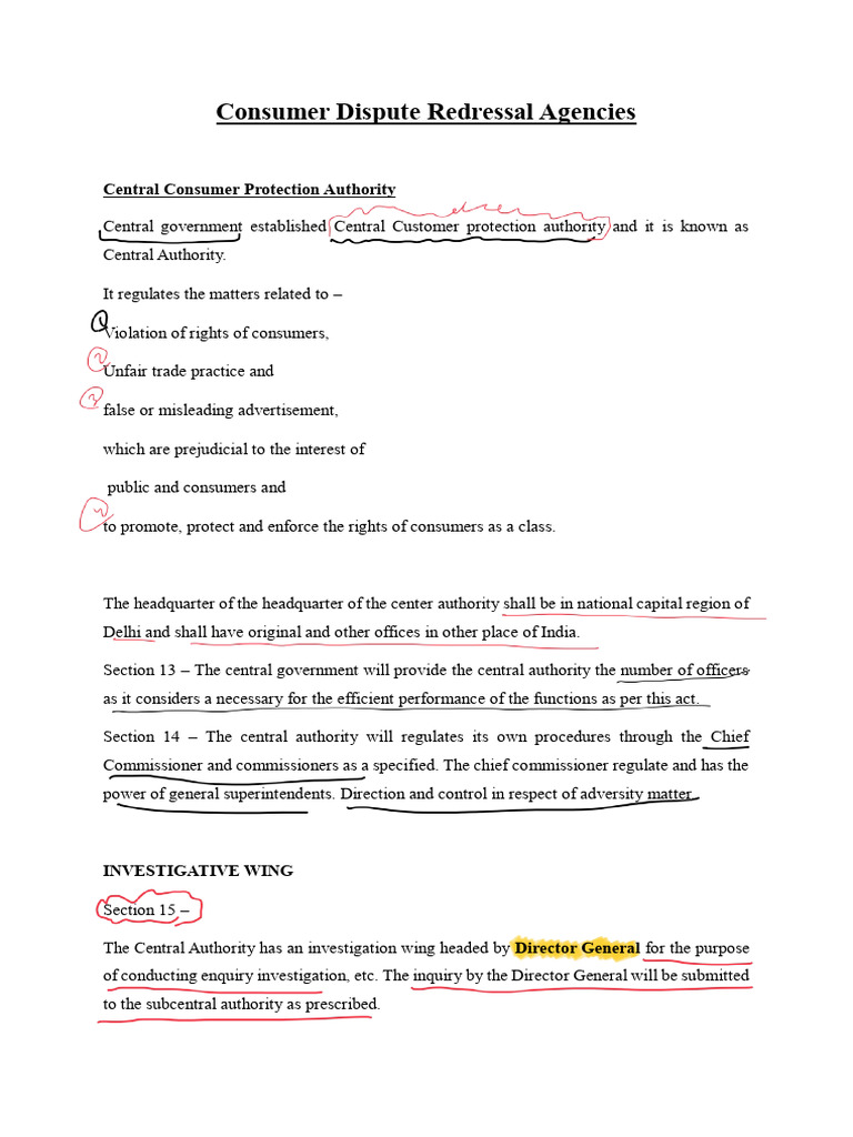 Consumer Dispute Redressal Agencies | PDF | Consumer Protection ...