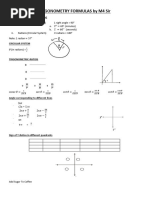 Class 11 Trigonometry Formula Sheet | PDF
