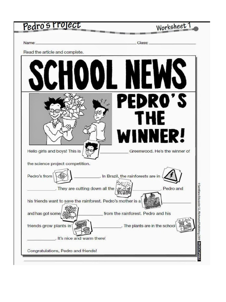 Pedros - Project - Activities - Docx 1 Año | PDF