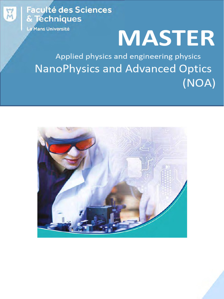 Master's in NanoPhysics & Optics Program | PDF | Physics | Materials ...