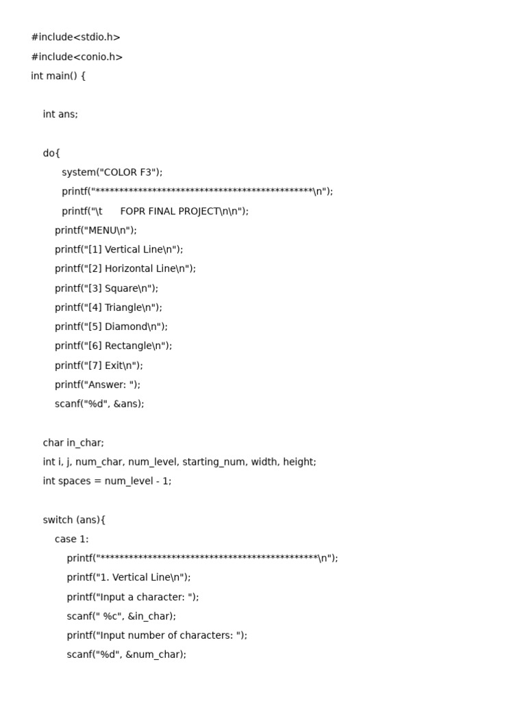 fopr_final_proj-GROUP7-SHAPES | PDF | Elementary Geometry | Unix Software