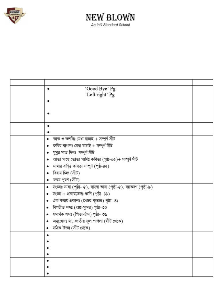 Lesson at A Glance 1st Term-2022-1 | PDF | Subject (Grammar) | Part Of ...