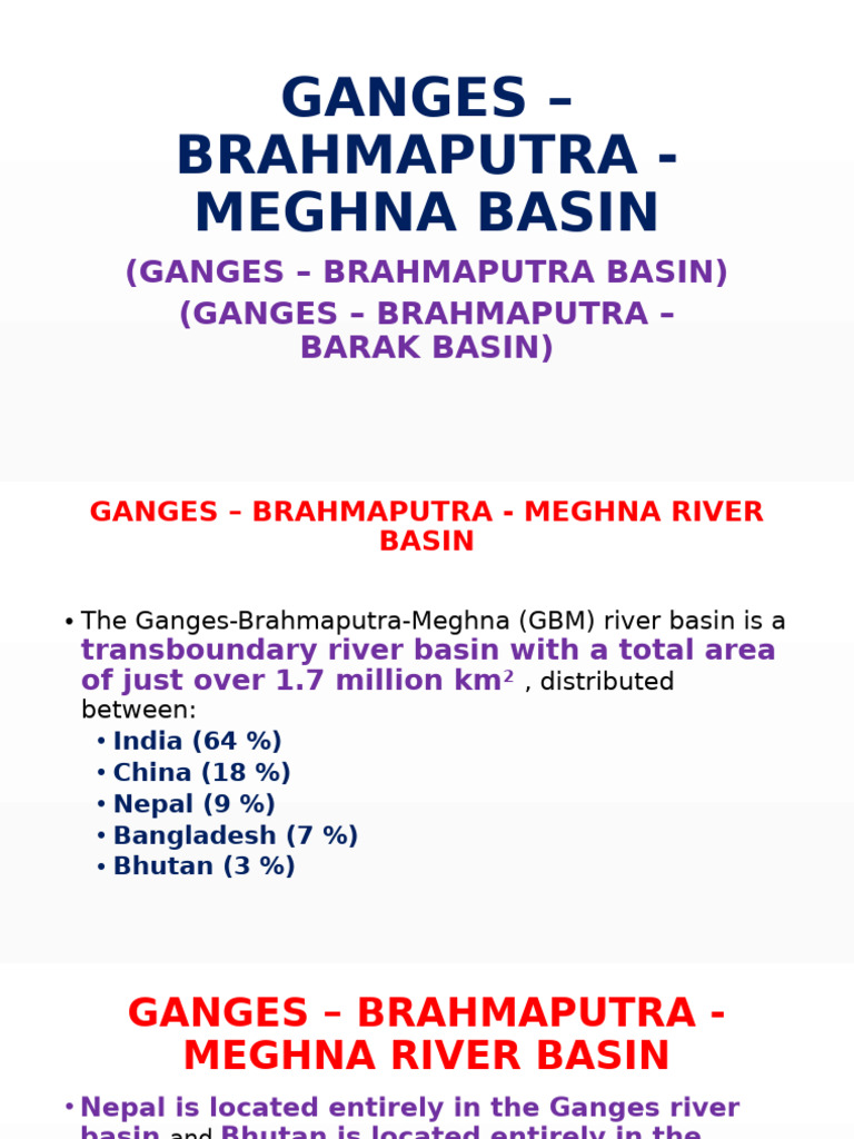 Ganges - Brahmaputra Barak Basin | PDF | Himalayas | Water