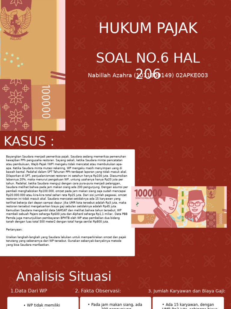 Mengenal Pajak Presentasi Merah Putih Gaya Sederhana | PDF