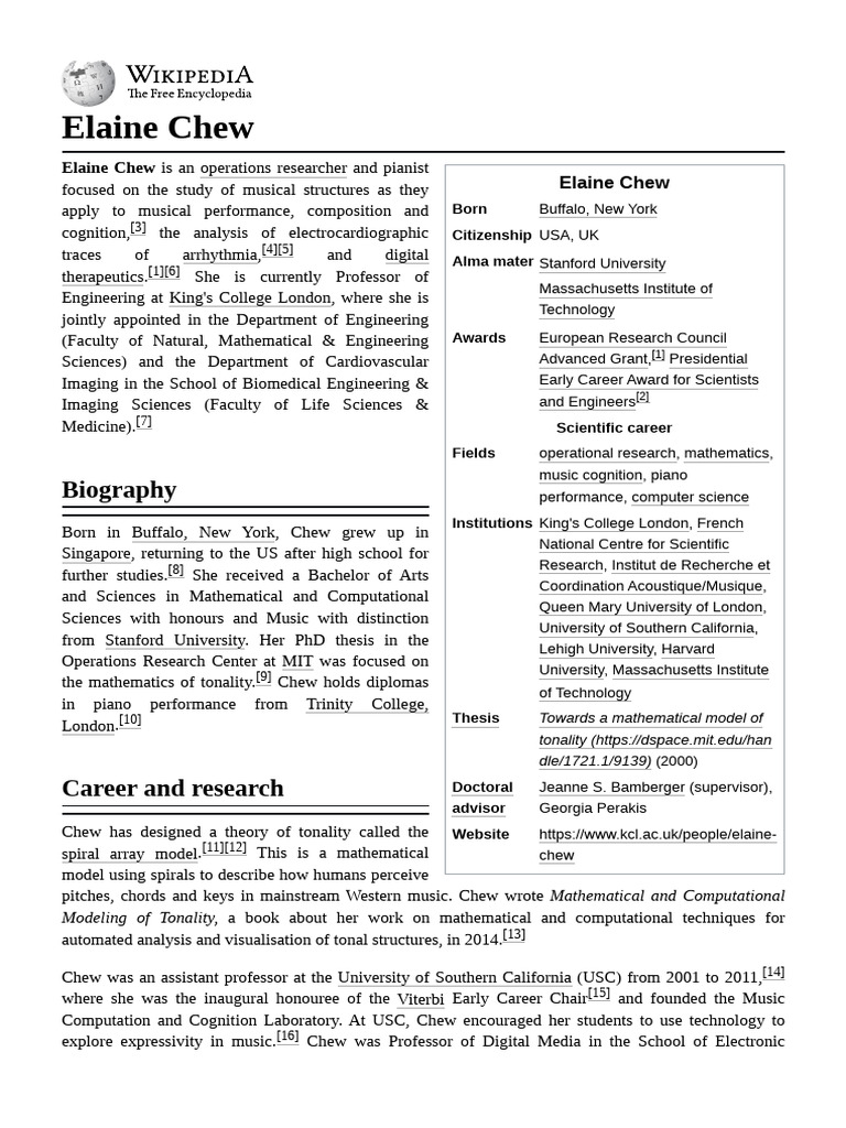 Elaine_Chew | PDF | Science