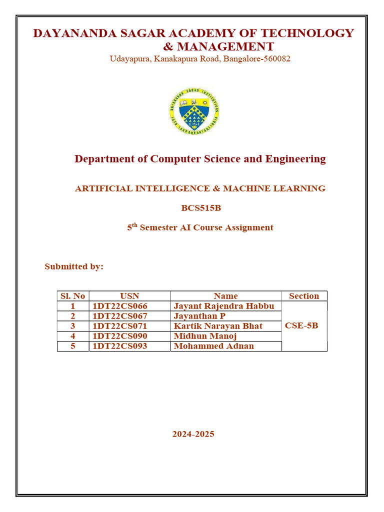Final assignment AI | PDF | Augmented Reality | Machine Learning