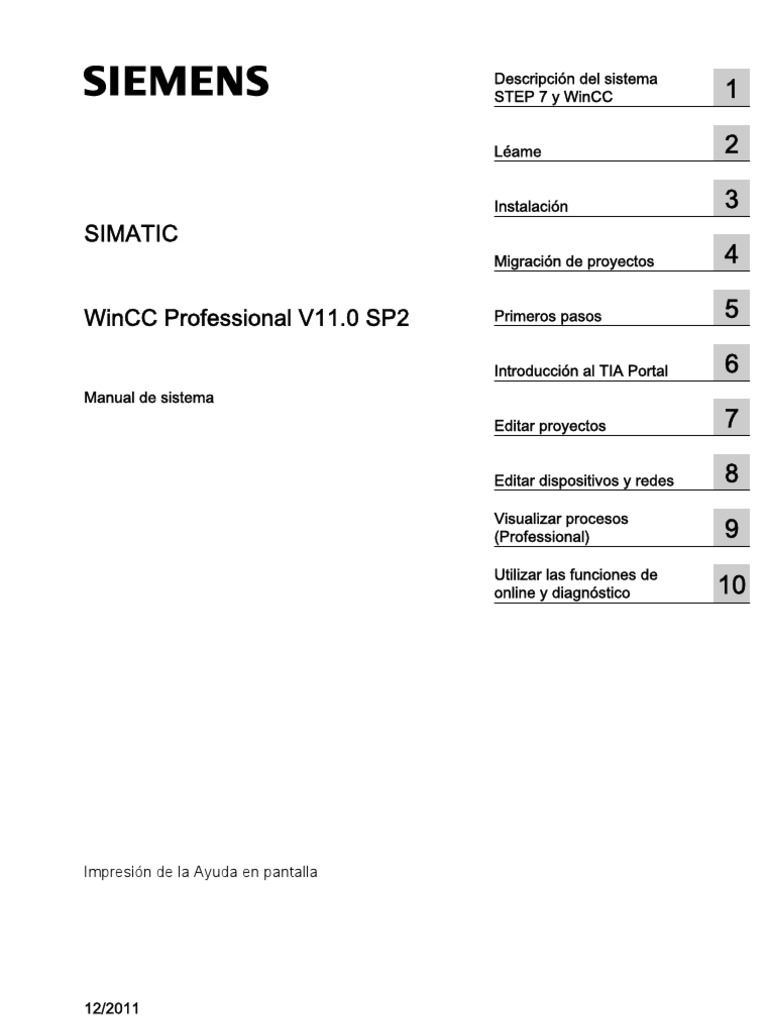 WinCC Professional V11 SP2 Es | PDF